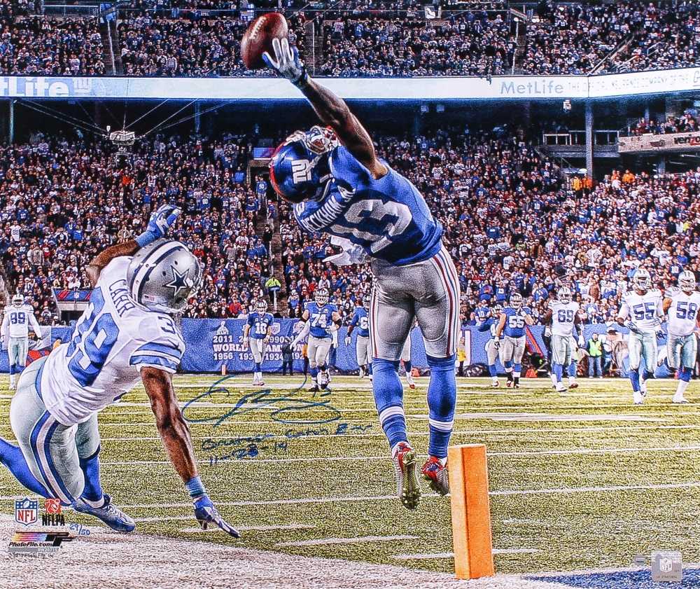 Odell Beckham Jr. Signed LE Giants "The Catch" 20x24 Photo Inscribed ...