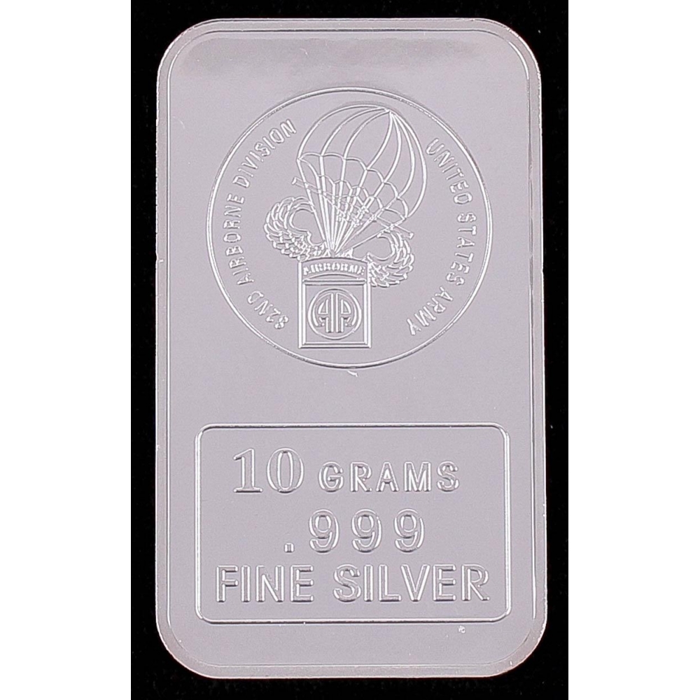 10 Grams .999 Silver 82nd Airborne Division United States Army Bullion ...