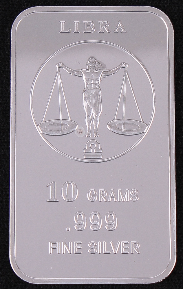 10 Grams .999 Silver Libra Bullion Bar | Pristine Auction