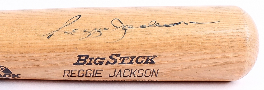 Reggie Jackson Signed Custom Engraved Rawlings Big Stick Baseball Bat ...