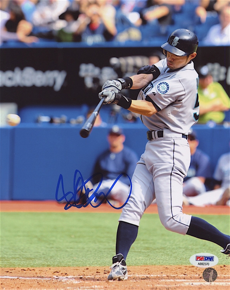 Ichiro Suzuki Signed Mariners 8x10 Photo (Ichiro Hologram & PSA COA ...