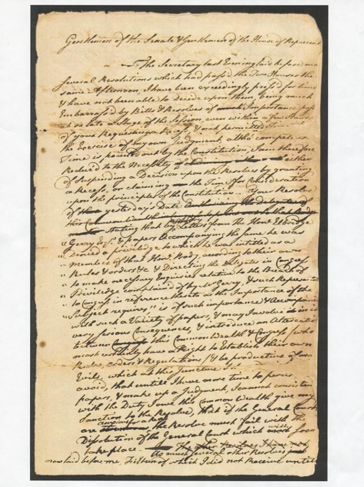 John Hancock Hand-Written Word from 1782 Document (PSA ALOA & R&R COA ...