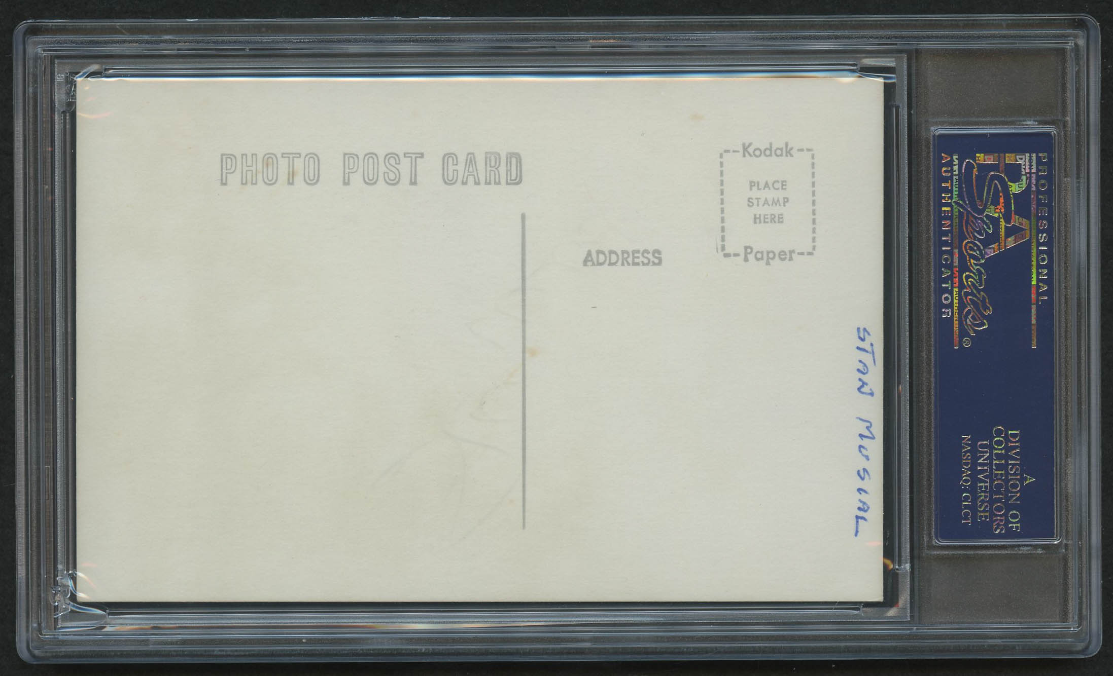 Stan Musial Signed Cardinals Postcard (PSA Encapsulated) | Pristine Auction
