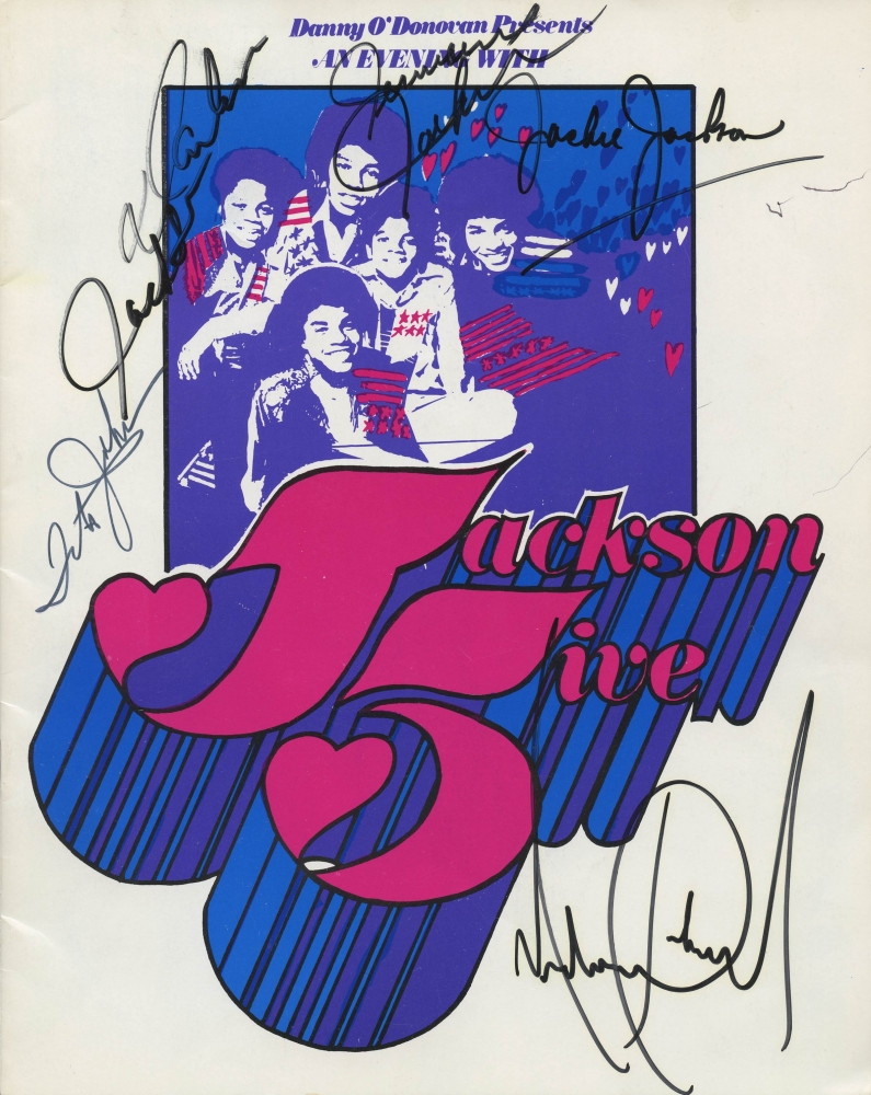 The Jackson Five Signed "An Evening with Jackson Five" Program with (9 ...