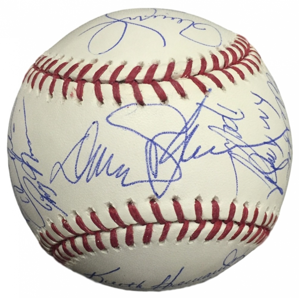 1986 New York Mets Team Signed OML Baseball with (26) Signatures ...