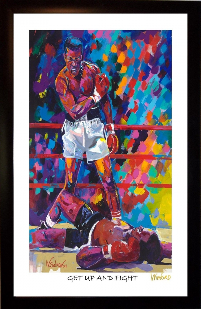 Muhammad Ali vs. Sonny Liston 11x17 "Get Up And Fight" Signed Winford ...
