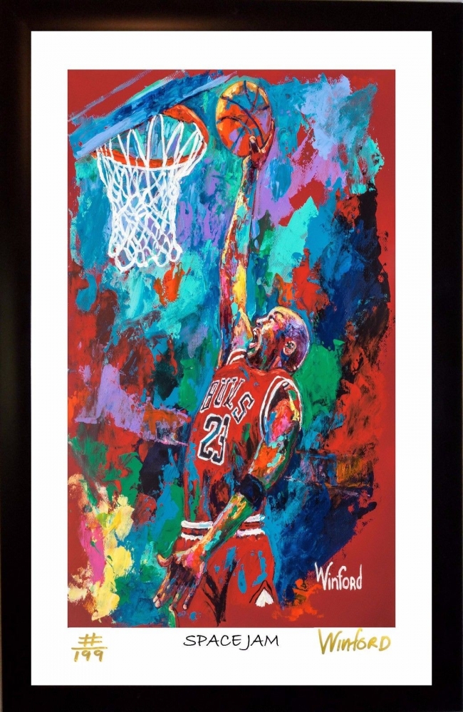 Michael Jordan Bulls 11x17 "Space Jam" Signed Winford Limited Edition ...