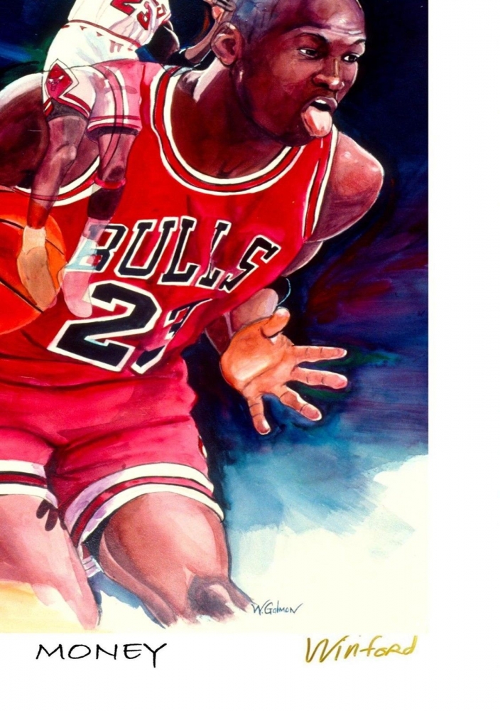 Michael Jordan Bulls 11x17 "Money" Signed Winford Limited Edition ...