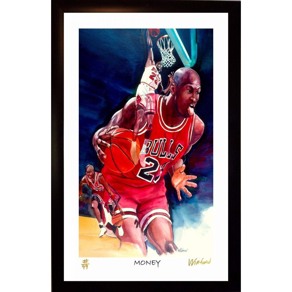 Michael Jordan Bulls 11x17 "Money" Signed Winford Limited Edition ...