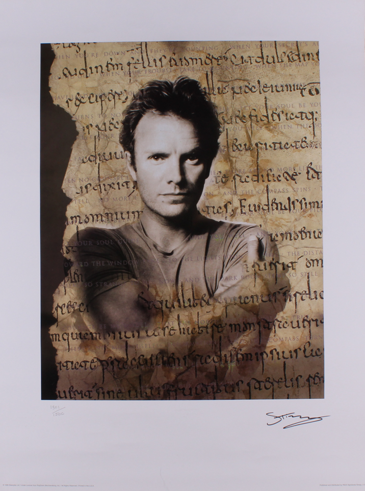 Sting Signed 24" x 32" LE Poster (PSA LOA) | Pristine Auction