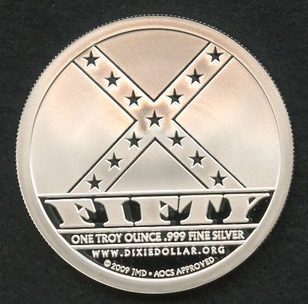 Jefferson Davis LE Dixie Dollar 1 OZ Silver Coin with Display Case ...