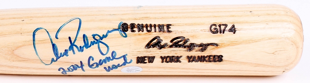 Alex Rodriguez Signed Yankees Game-Used Louisville Slugger Model G174 ...
