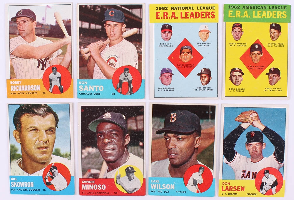 Lot of (70) 1963 Topps Baseball Cards with Stars Including #420 Bobby ...