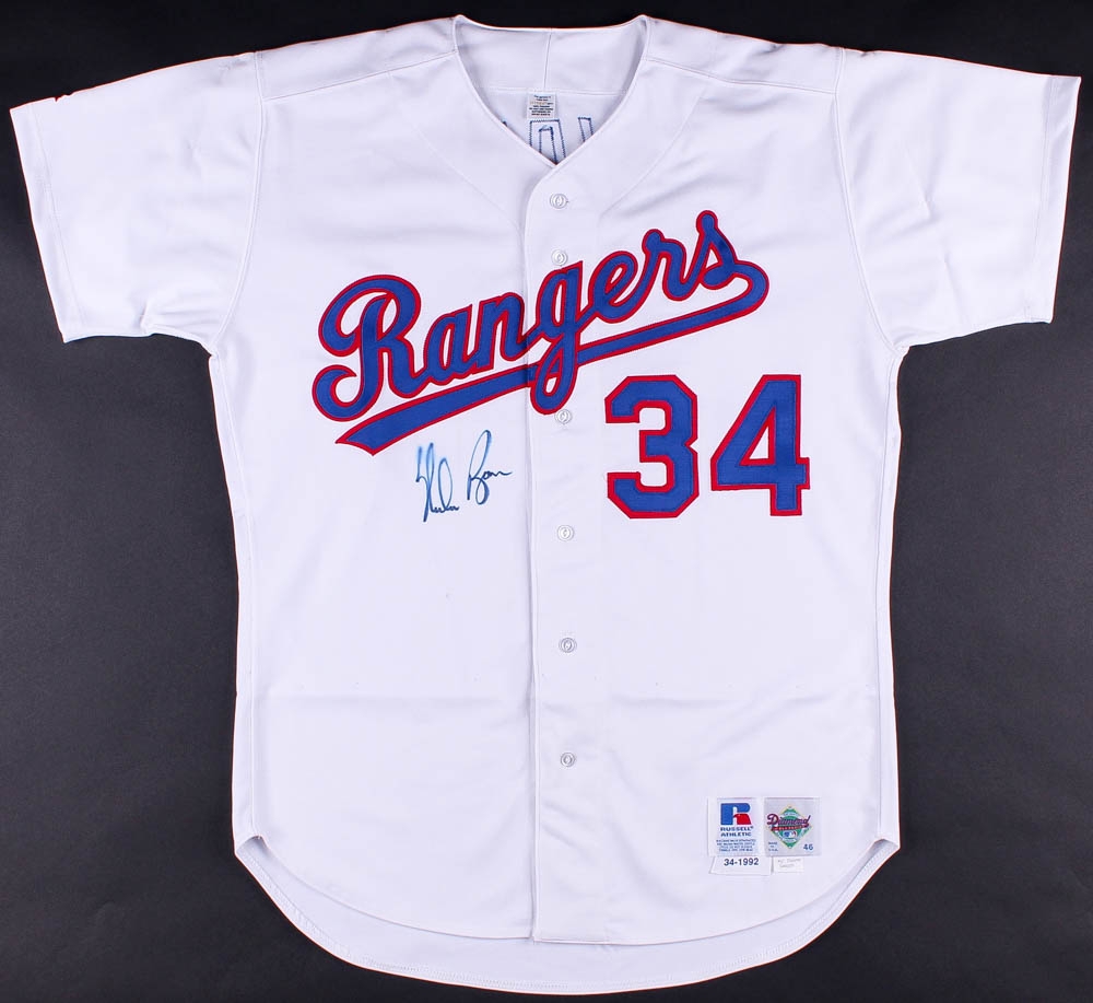 Nolan Ryan Signed Rangers Jersey (Score Board COA) | Pristine Auction