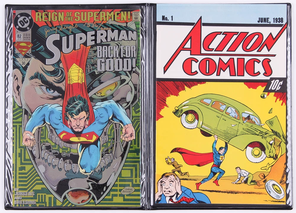 Lot of (2) DC Comic Books with 1938 "Action Comics" Issue #1 1992 ...