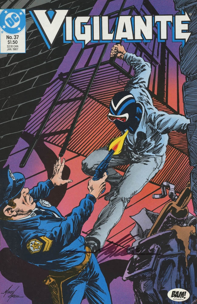 Mike Grell Signed "Vigilante 37" DC Comic Book (The Bam Box COA ...