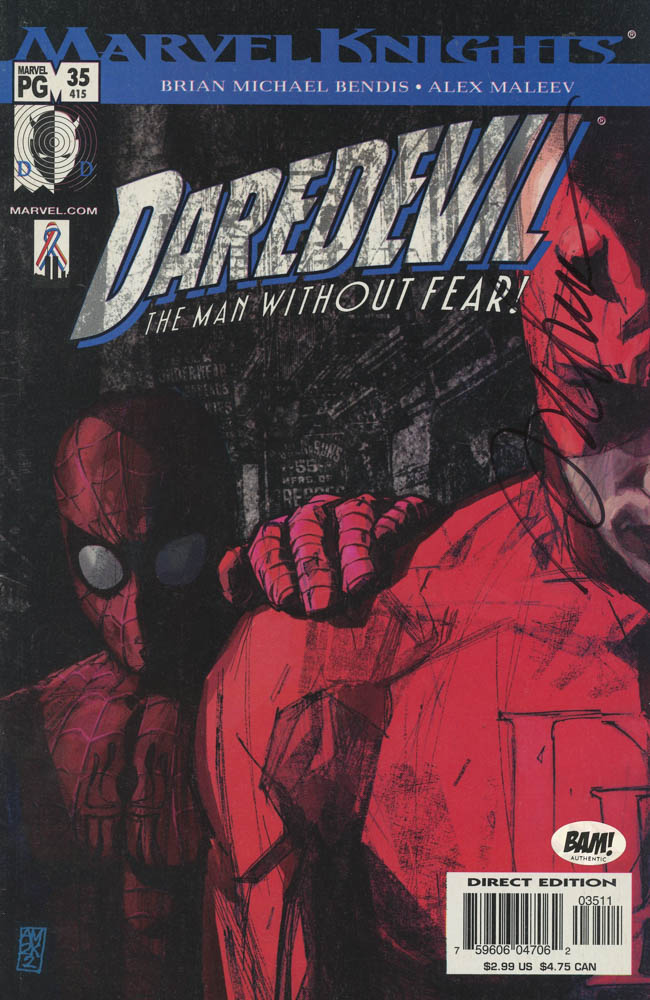 Alex Maleev Signed "Daredevil" Marvel Comic Book (The Bam Box COA ...
