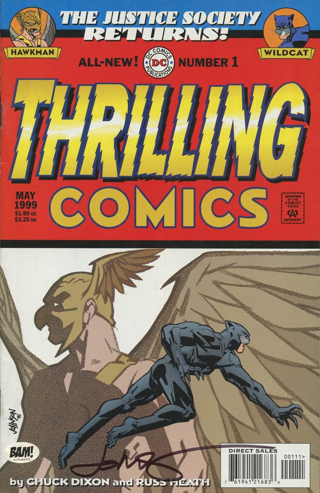 Dave Johnson Signed "Thrilling Comics 1" DC Comic Book (The Bam Box COA ...