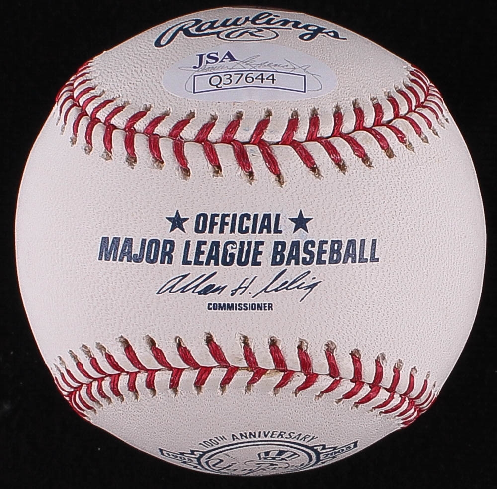 Gaylord Perry Signed Yankees 100th Anniversary Logo OML Baseball (JSA ...