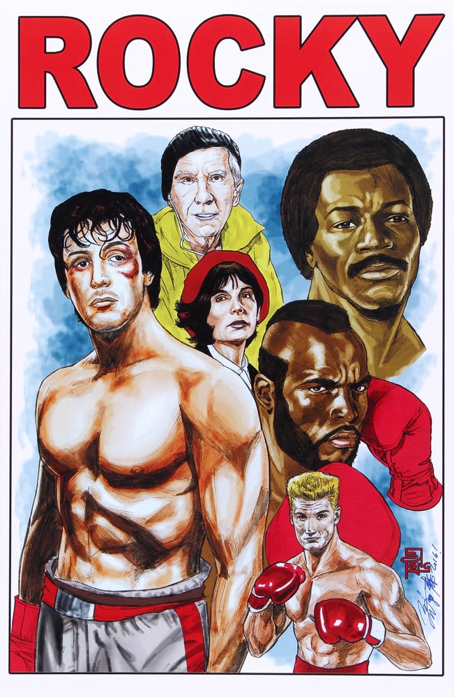 Rocky 11x17 Lithograph Signed by Artist Brian Kong (PA) | Pristine Auction