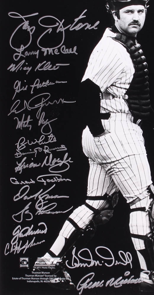 Multi-Signed Thurman Munson Yankees 16x20 Photo Signed By (31 ...
