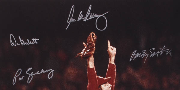 Multi-signed Reds 16x20 Photo with (9) Signatures Including Pedro ...