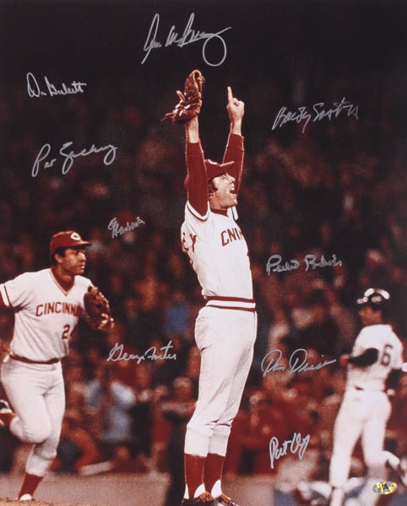 Multi-signed Reds 16x20 Photo with (9) Signatures Including Pedro ...