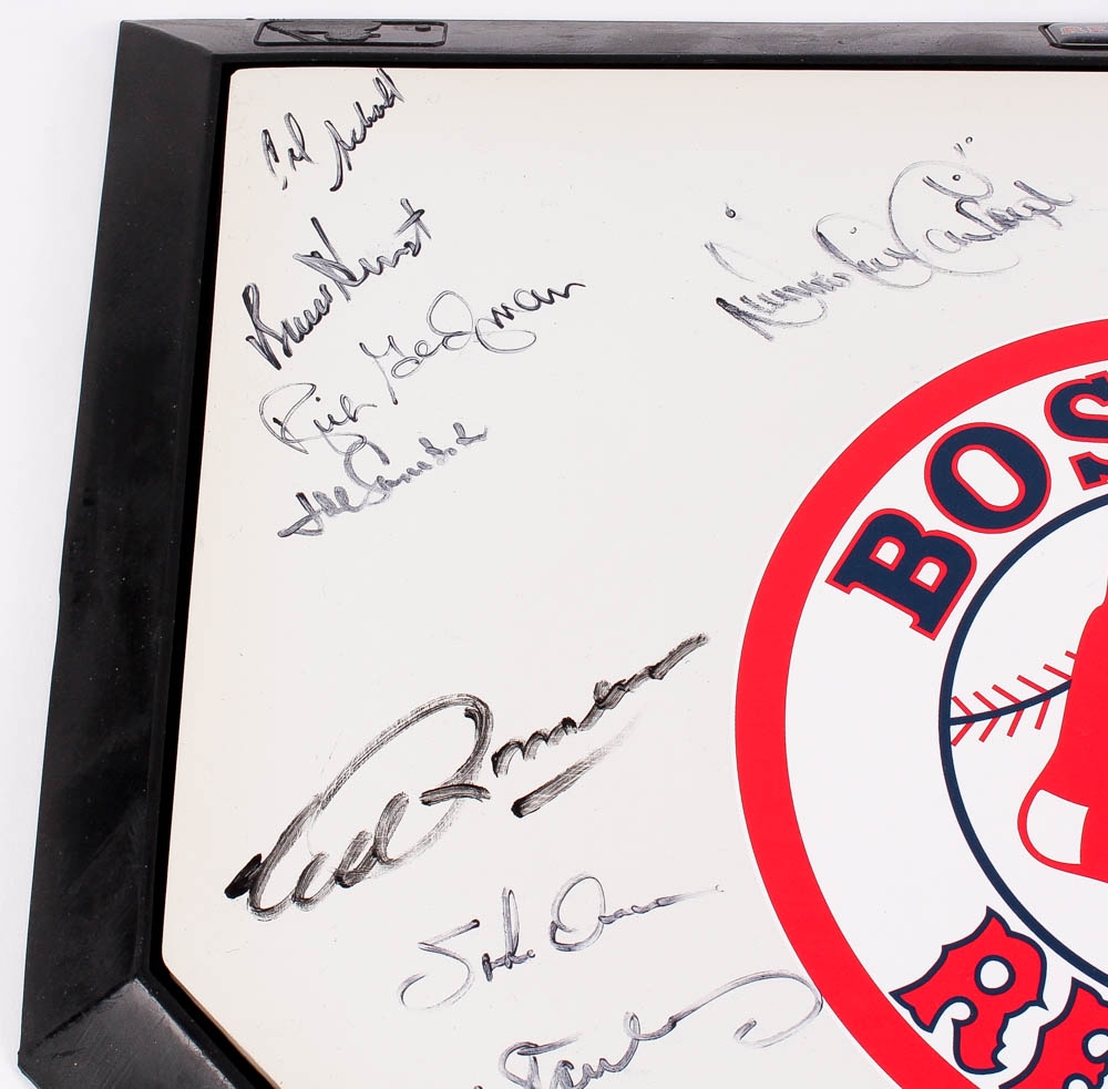Multi-Signed Red Sox Logo Home Plate Signed By (18) With Dave Stapleton ...
