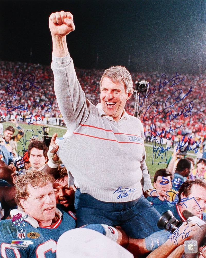 1986 Giants Super Bowl XXI Champions 16x20 Photo Team Signed by (16 ...