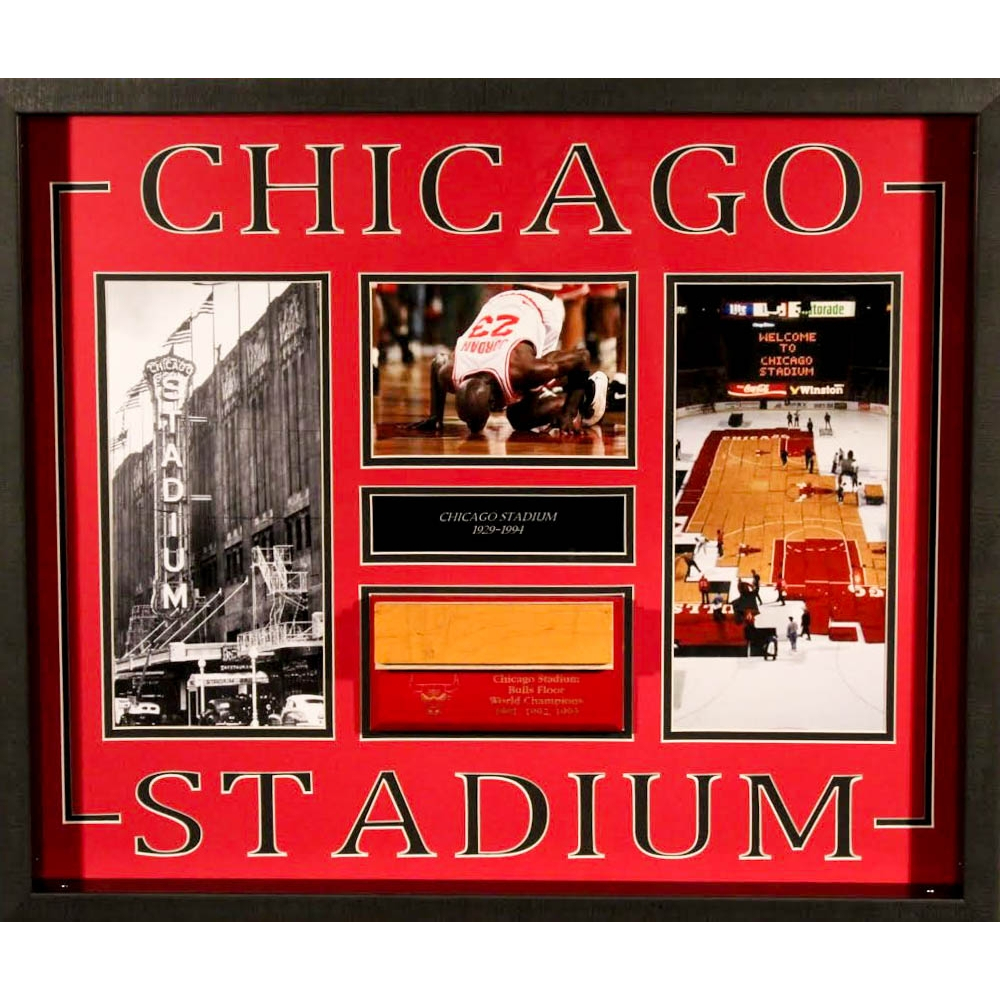 Michael Jordan Bulls 21"x 25"x 2" Custom Framed Chicago Stadium Floor ...