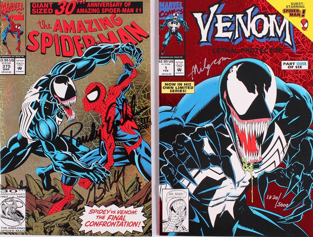 Lot of (2) 1993 Marvel Comic Books Signed By Original Artist With Al ...
