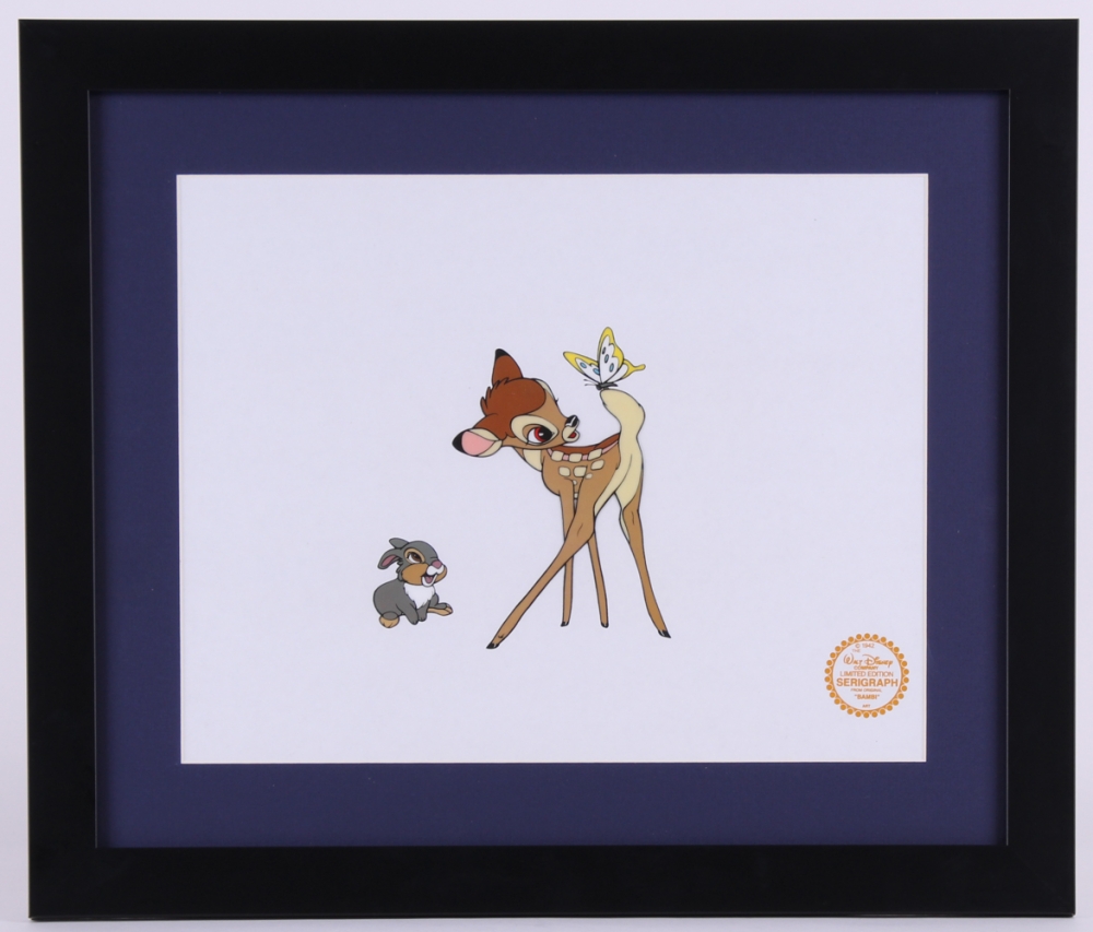 Bambi & Thumper Walt Disney 16x19 LE Custom Framed Animation Serigraph ...