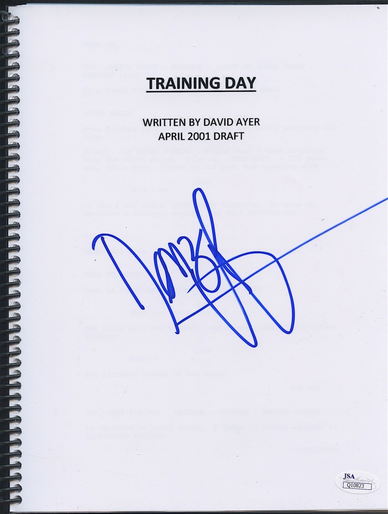 Denzel Washington Signed "Training Day" Full Movie Script (JSA COA ...