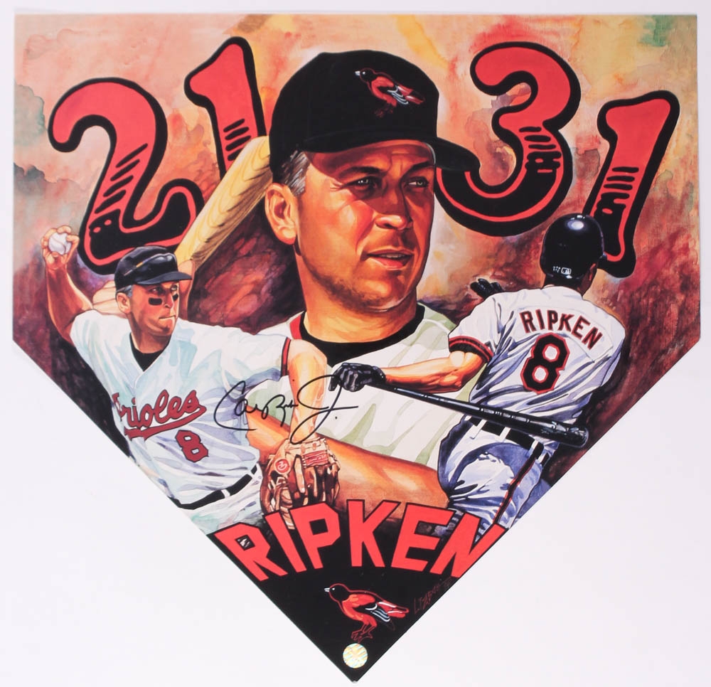 Cal Ripken Jr. Signed Orioles "2131" 14x14 Lithograph Decal (Ripken ...