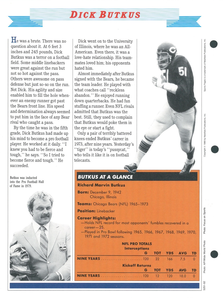 Dick Butkus Signed Bears 8x10 Photo Jsa Coa Pristine Auction