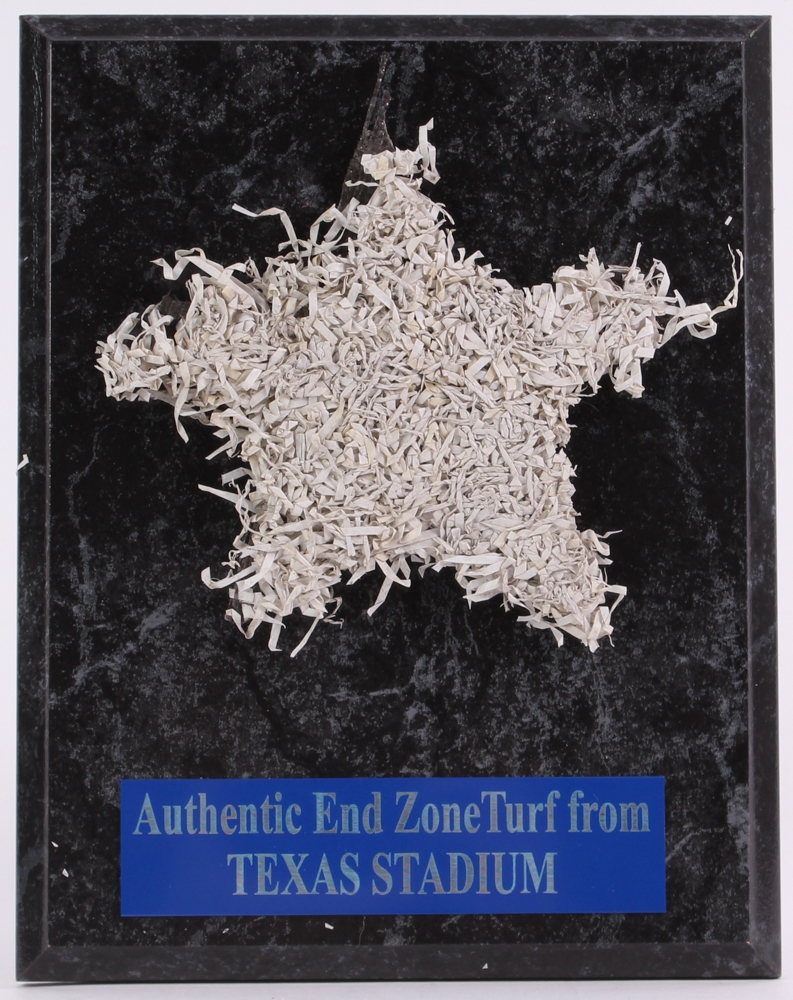 Dallas Cowboys Texas Stadium 7x9 Plaque with Authentic End Zone Turf ...