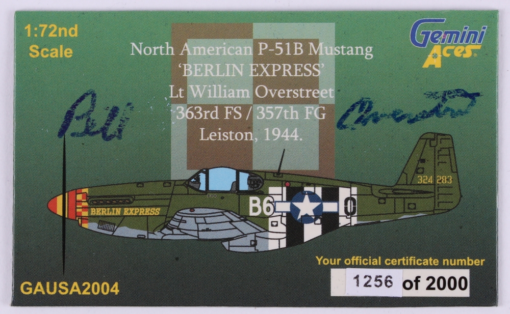 Bill Overstreet LE P-51B Mustang "Berlin Express" 1:72 Model Plane With ...