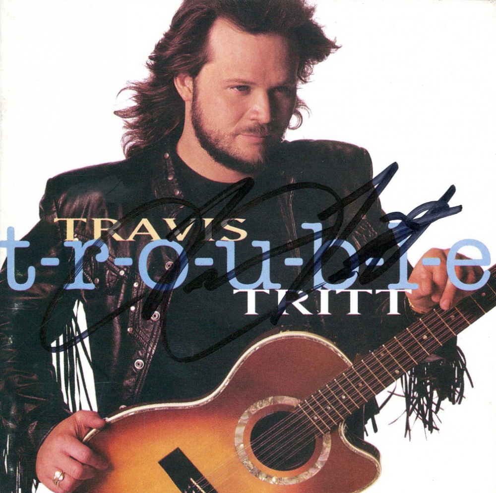 Travis Tritt Signed "T-R-O-U-B-L-E" CD Insert (JSA) | Pristine Auction