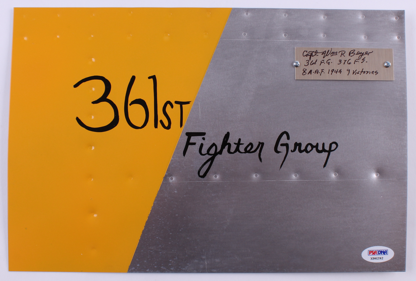 William Beyer Signed 8x12 Original Hand-Painted "361st Fighter Group ...