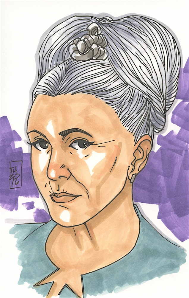 General Leia Organa "Star Wars" 1/1 ORIGINAL 5.5" x 8.5" Color Drawing ...