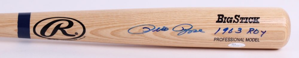 Pete Rose Signed Rawlings Big Stick Baseball Bat Inscribed "1963 ROY ...