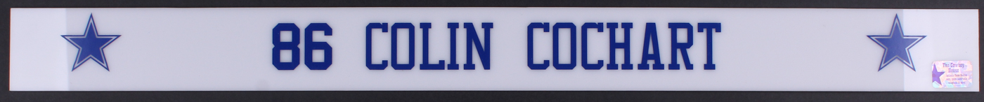 Colin Cochart Cowboys Game-Used AT&T Stadium Locker Room Nameplate #86 ...