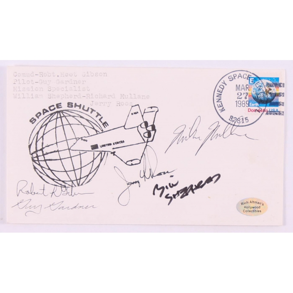 NASA 1989 "Space Shuttle" FDC Envelope Signed by (5) Astronauts with ...
