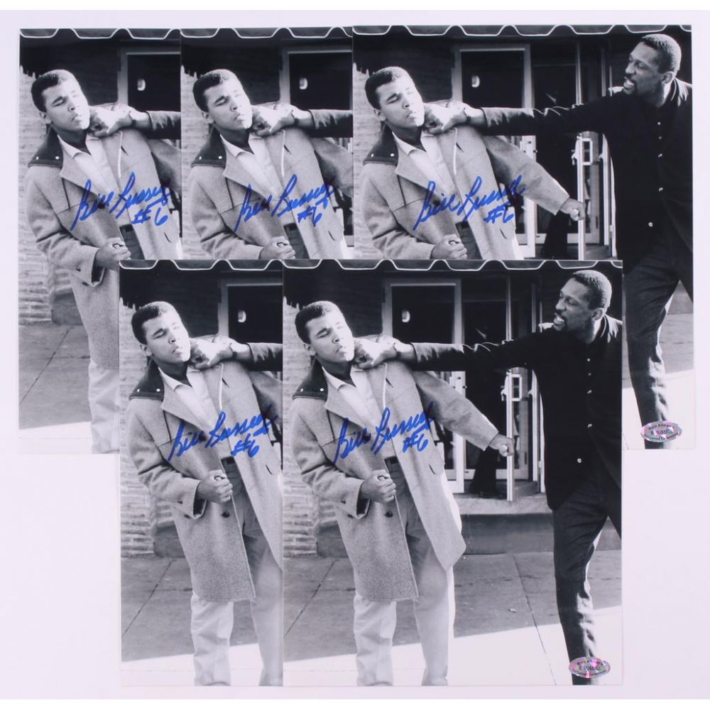 Lot of (5) Bill Russell Signed 8x10 Photos with Muhammad Ali (Russell ...