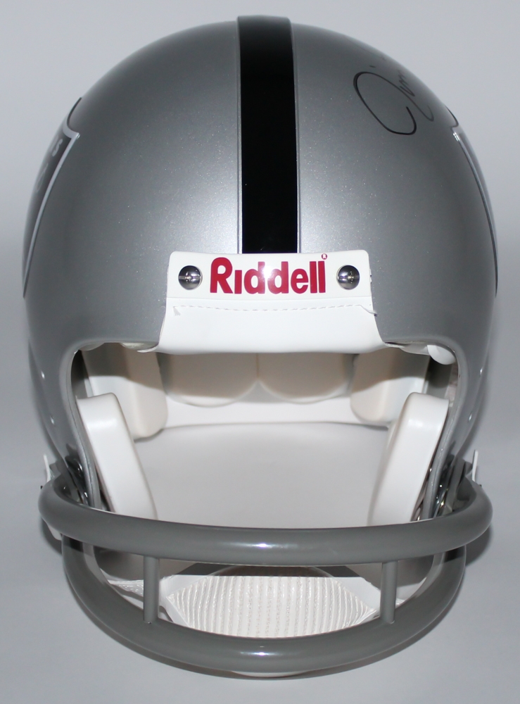 Jim Plunkett Signed Throwback Raiders Full-Size Authentic Pro Line ...