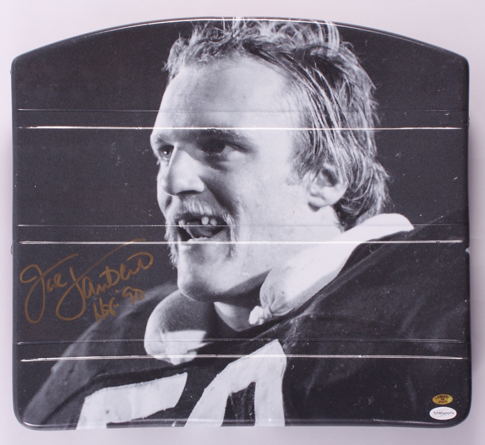 Jack Lambert Signed Steelers Official Authentic Wrapped Three Rivers ...