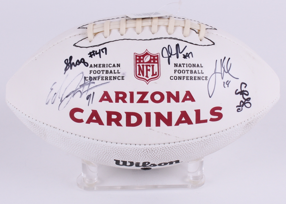 2015 Arizona Cardinals Team Signed Logo Football with (20) Signatures ...