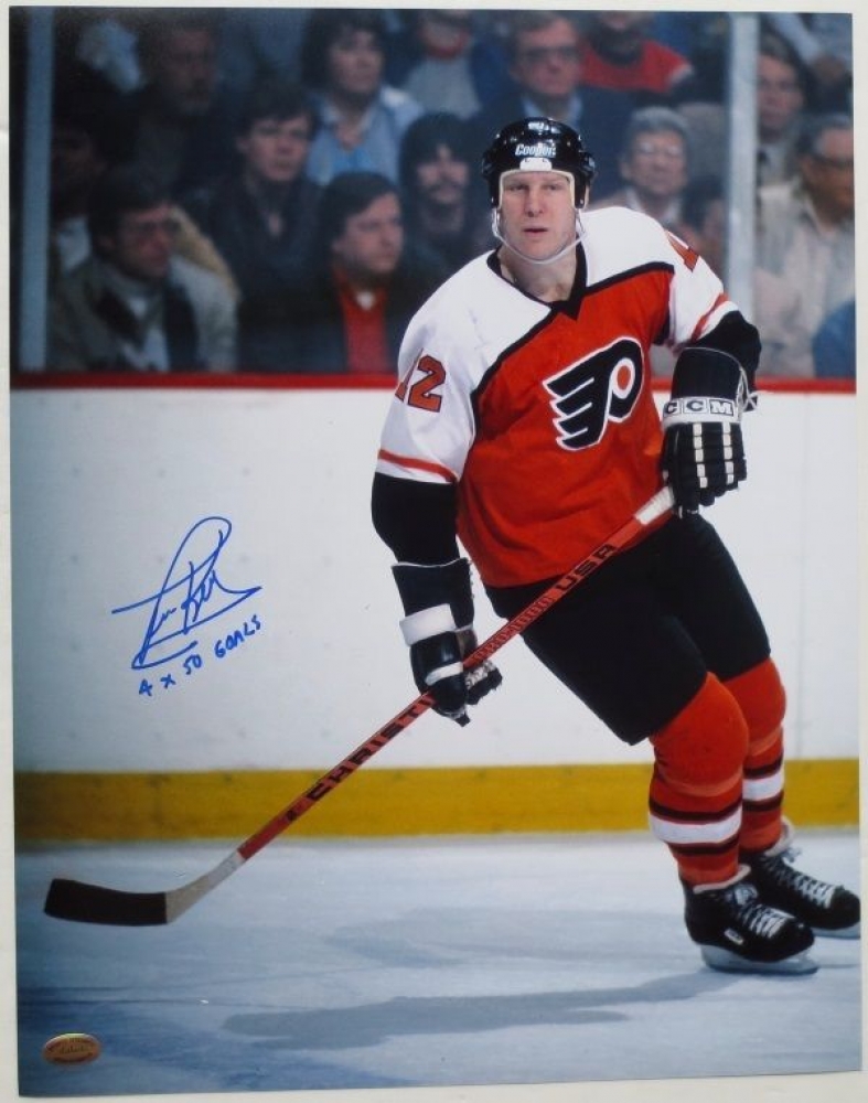 Tim Kerr Signed Flyers 11x14 Photo Inscribed "4 x 50 Goals" (SI COA ...