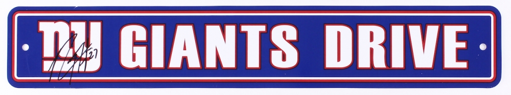 Rodney Hampton Signed New York Giants Street Sign (The Cowboy House ...