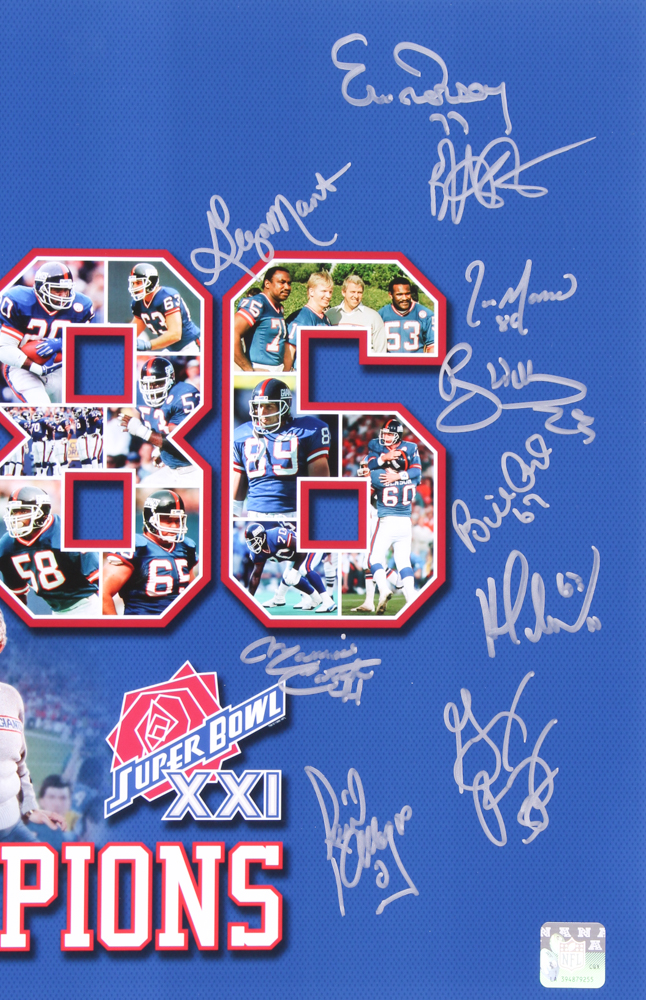 1986 Giants Super Bowl XXI Champions 16x20 Photo Team Signed by (16 ...